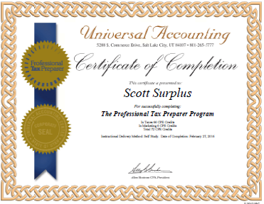 Get Your PTP Tax Preparer Certification Today!