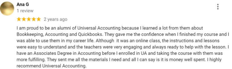 Courses for Business Accounting | Universal accounting